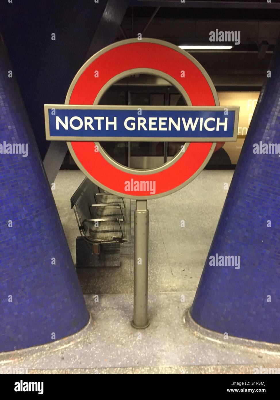 North Greenwich tube station Stock Photo - Alamy