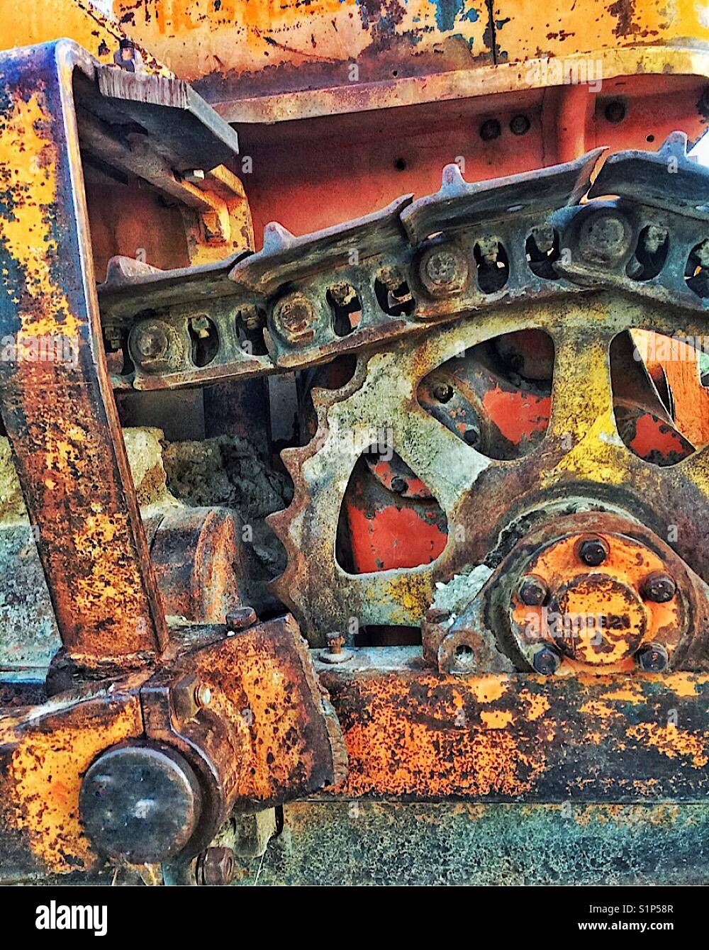 Rusty old machine detail Stock Photo - Alamy