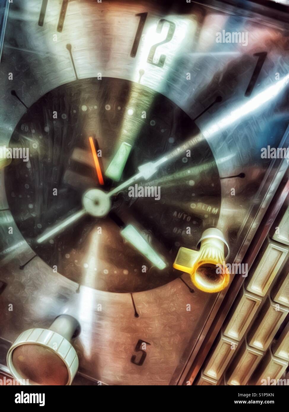 Old clock radio dial Stock Photo - Alamy