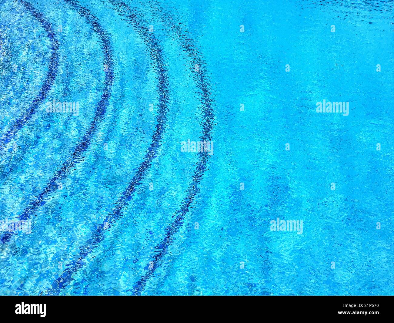 Swimming pool water on a windy day Stock Photo - Alamy