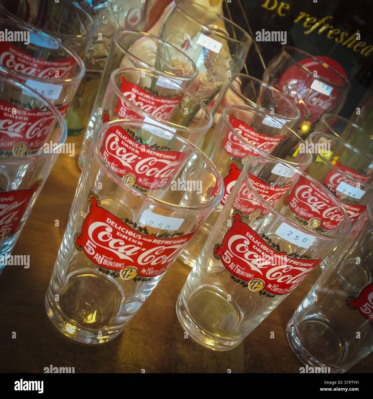 Cola Cola Glasses Stock Photo - Alamy