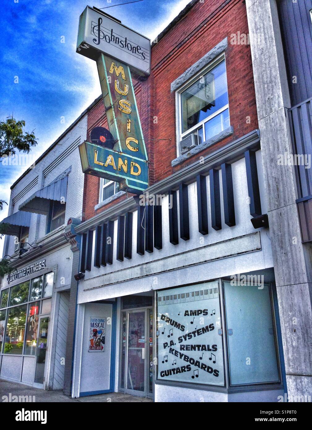 Music shop facade Stock Photo - Alamy