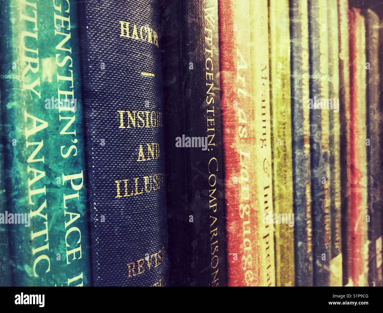 Books on a library shelf Stock Photo - Alamy
