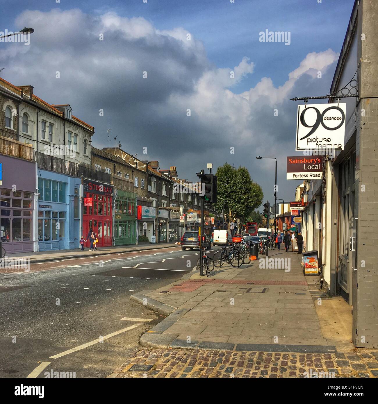 Street scene, Tufnell Park, London , England Stock Photo - Alamy