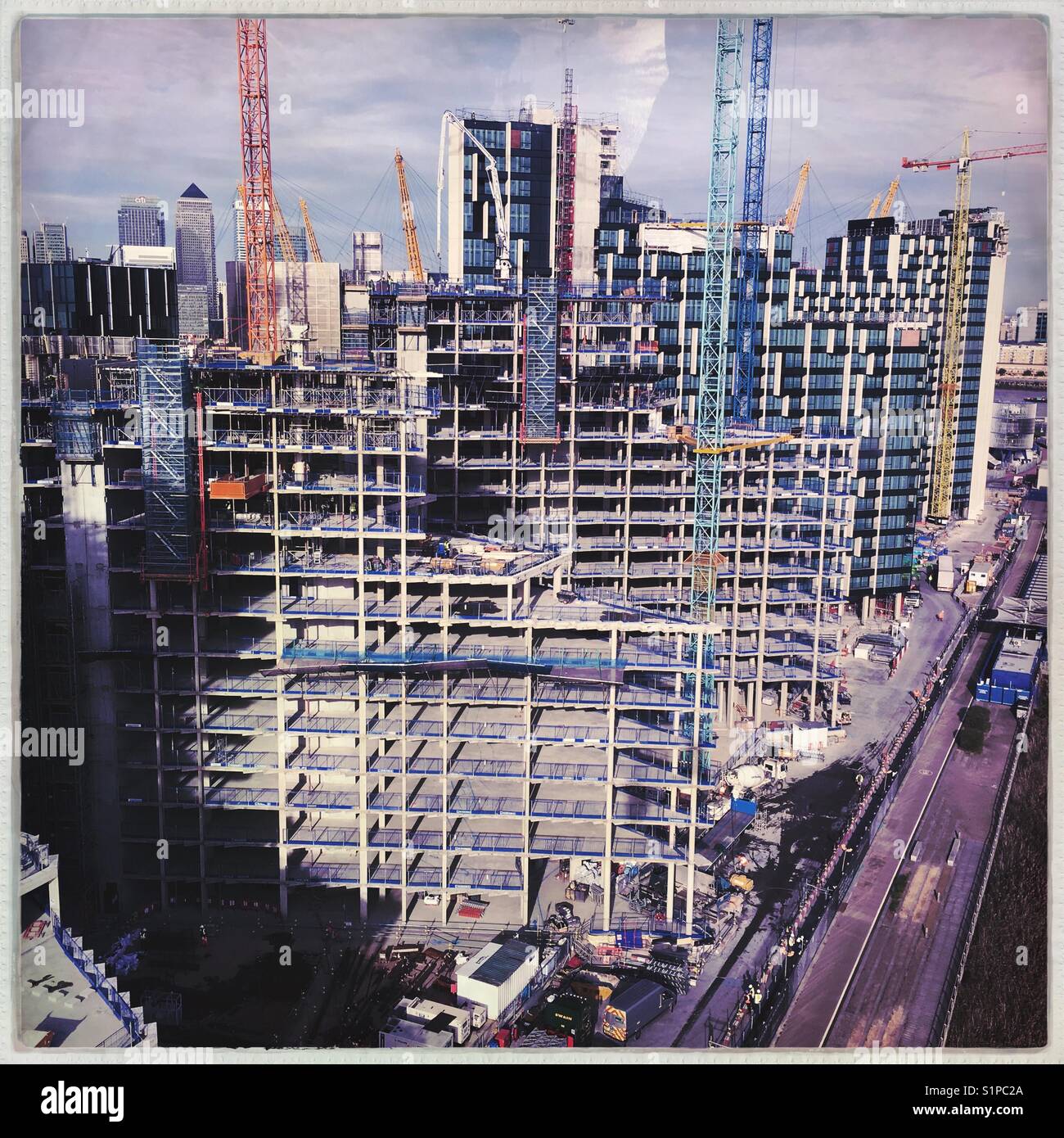 View from emirates air line hi-res stock photography and images - Alamy