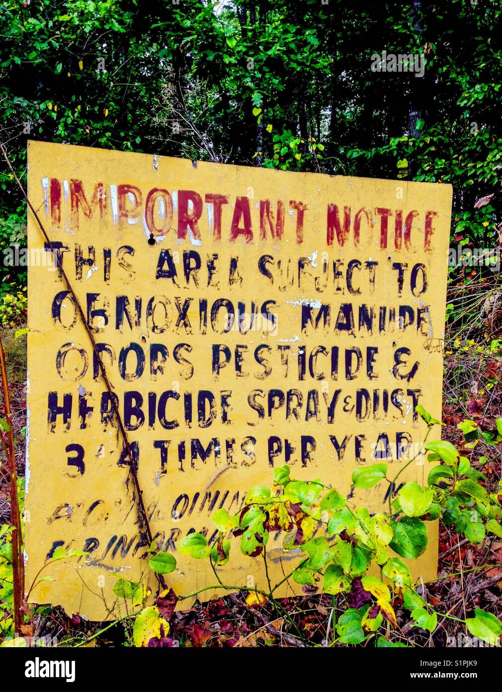 Fair warning- notice to potential land developers Stock Photo - Alamy