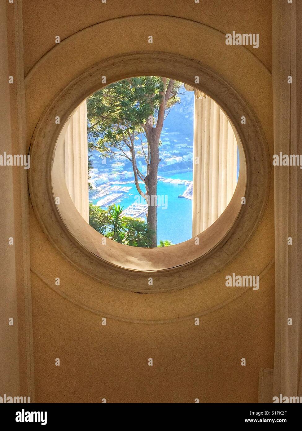 Window to paradise, Capri island, Italy Stock Photo - Alamy