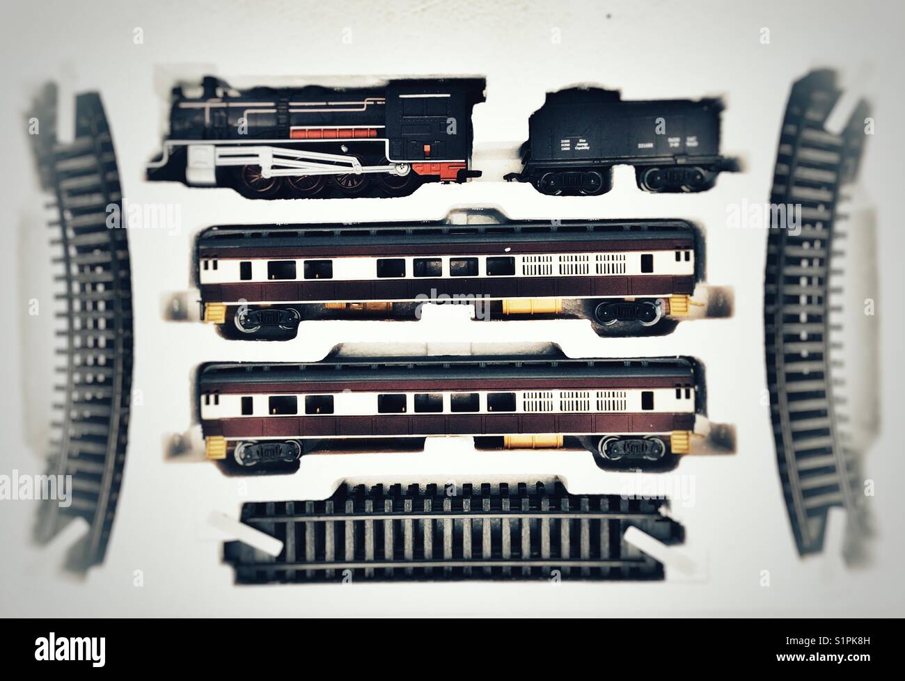 Retro toys train set hi-res stock photography and images - Alamy