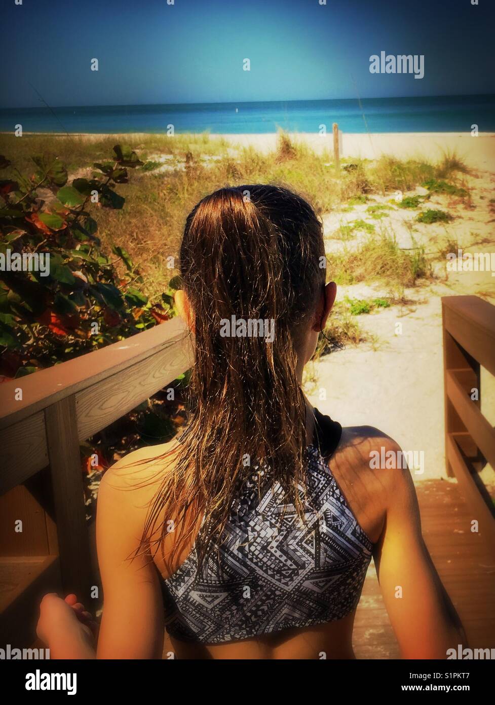 Tween Girl, From Behind High Resolution Stock Photography and Images ...