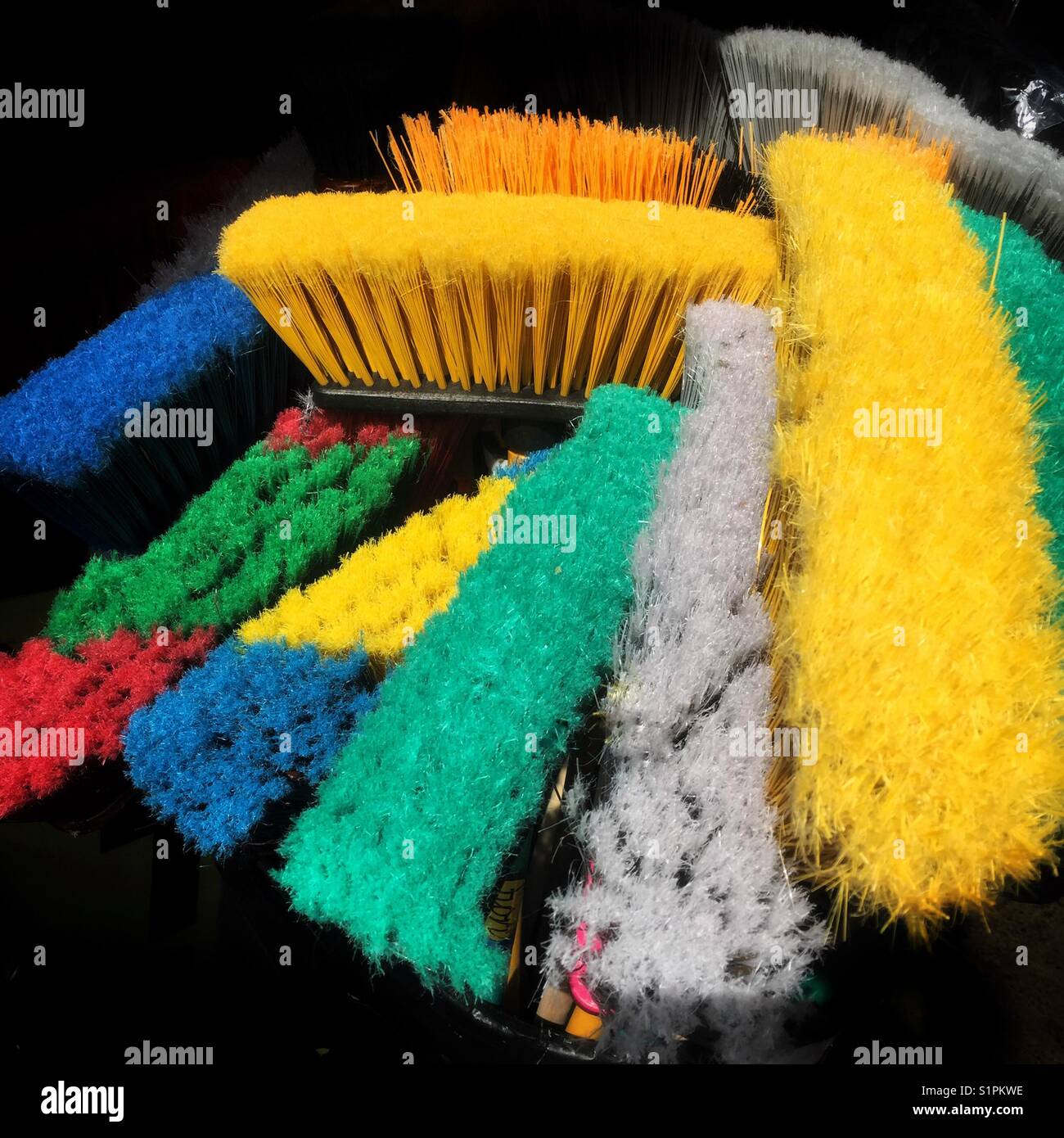 Colorful brooms hi-res stock photography and images - Alamy