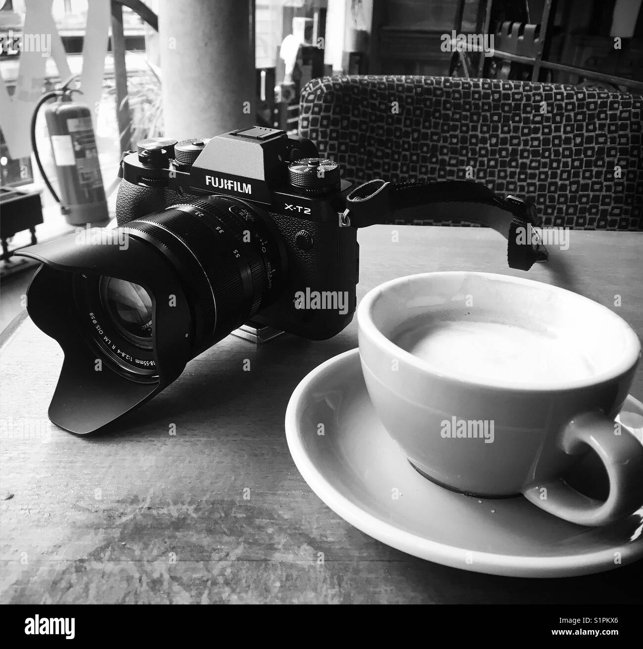 Coffee and camera Stock Photo - Alamy