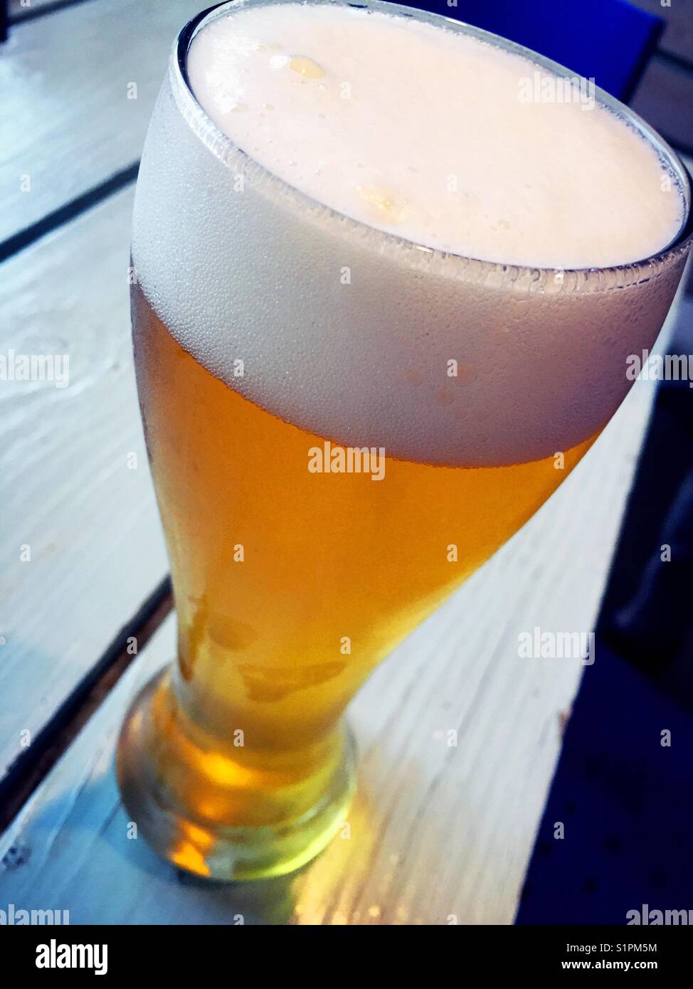Perfectly poured draft beer in Pilsner glass, United States Stock Photo ...