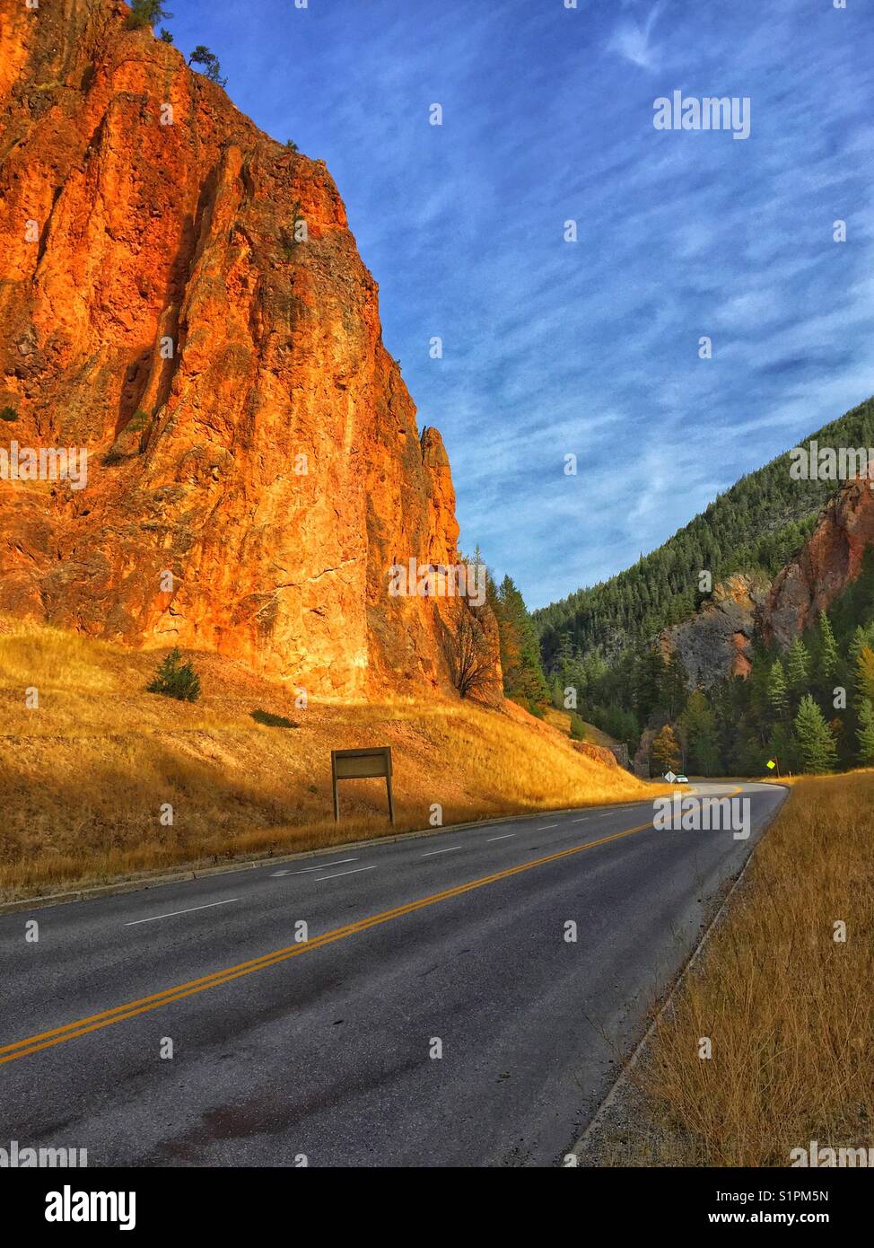 Red rock, Sinclair Canyon, Radium, BC, Canada Stock Photo - Alamy