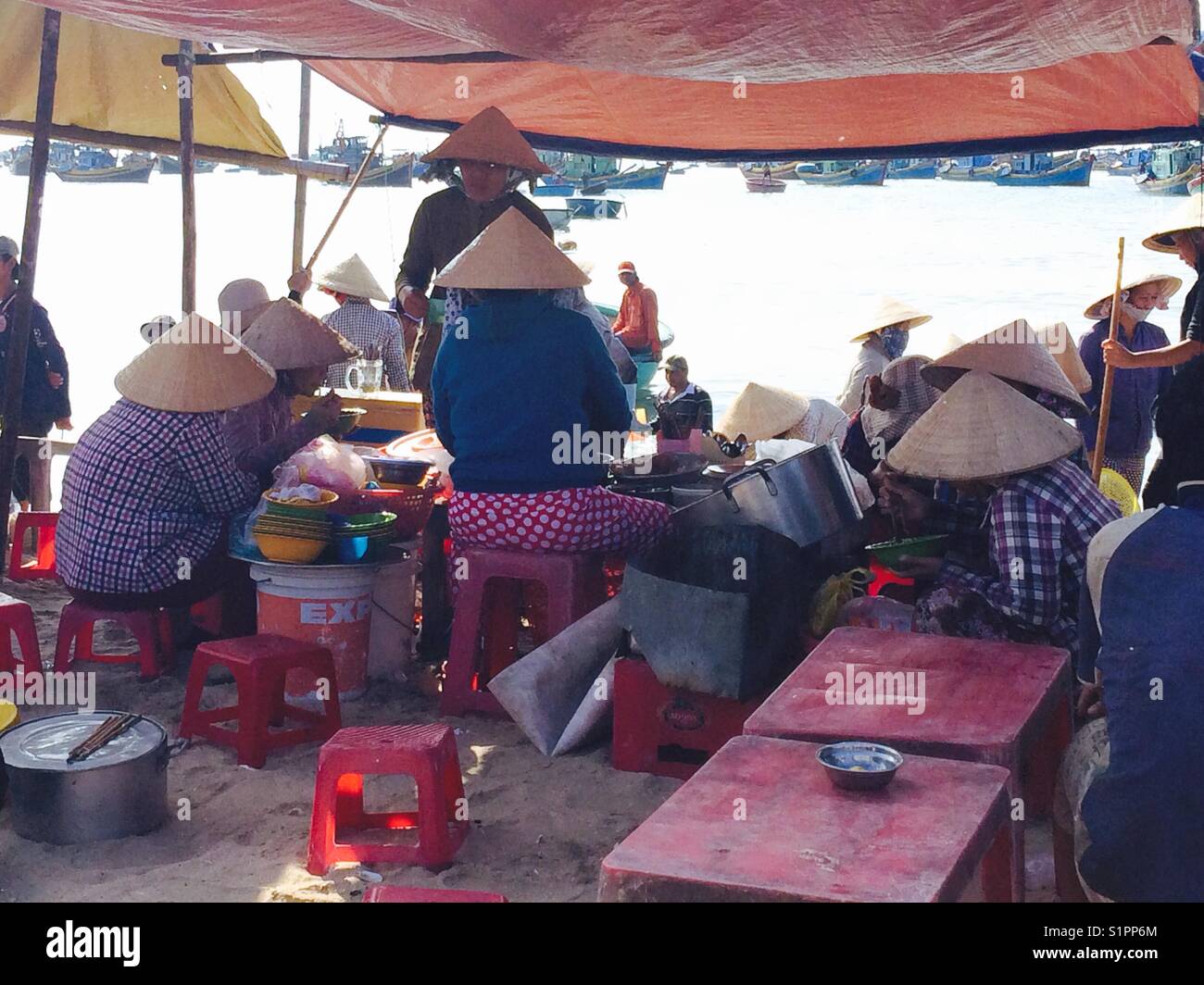 Vietnamese stools hi-res stock photography and images - Alamy