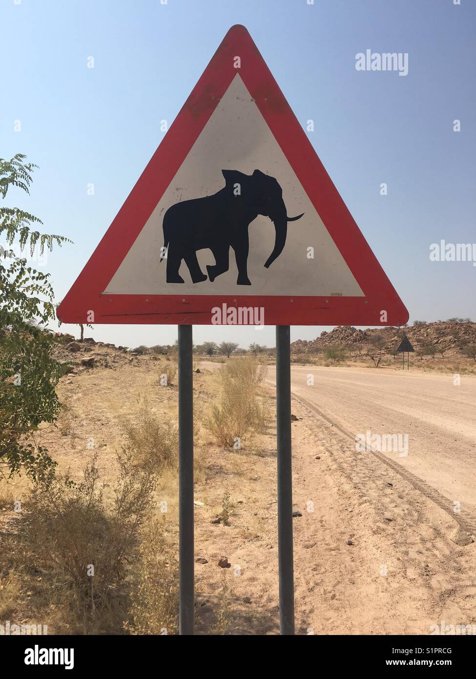 Warning sign for elephants hi-res stock photography and images - Alamy