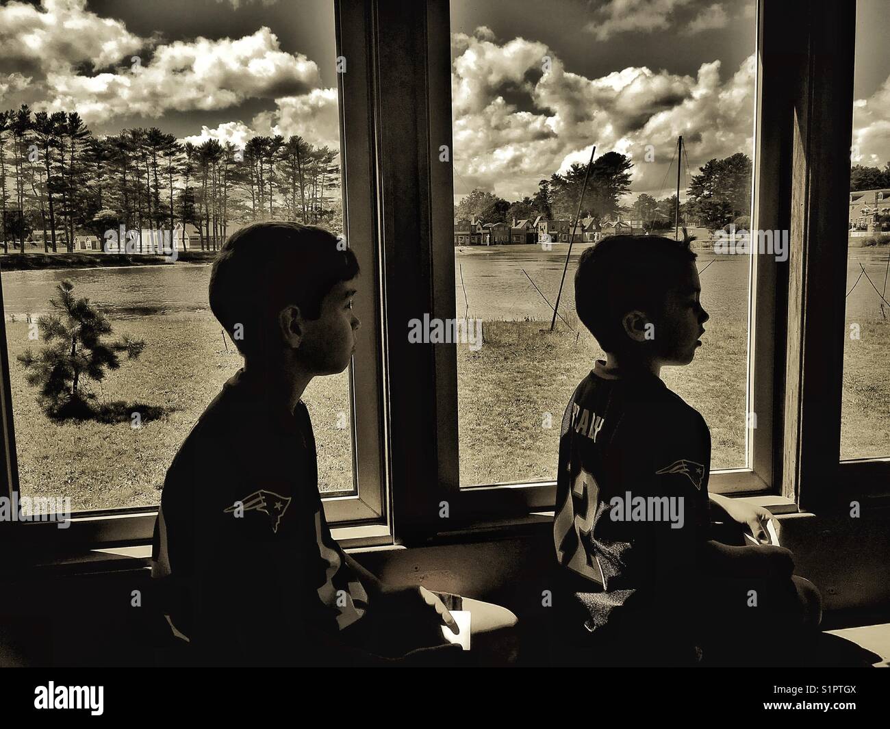 Boys on the train hi-res stock photography and images - Alamy