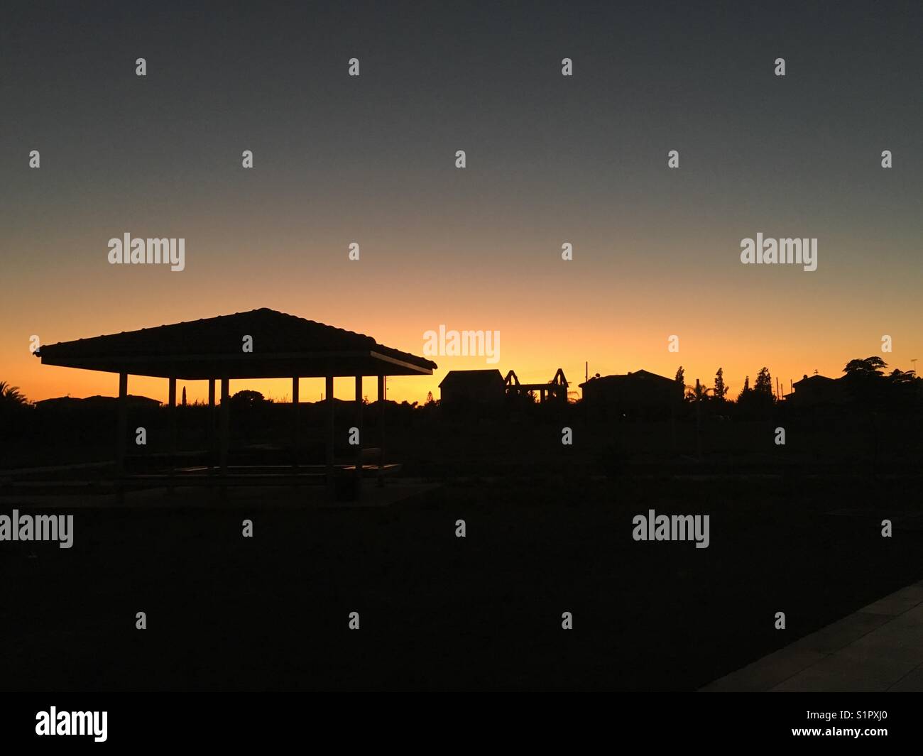 Shadows in the sunset Stock Photo - Alamy