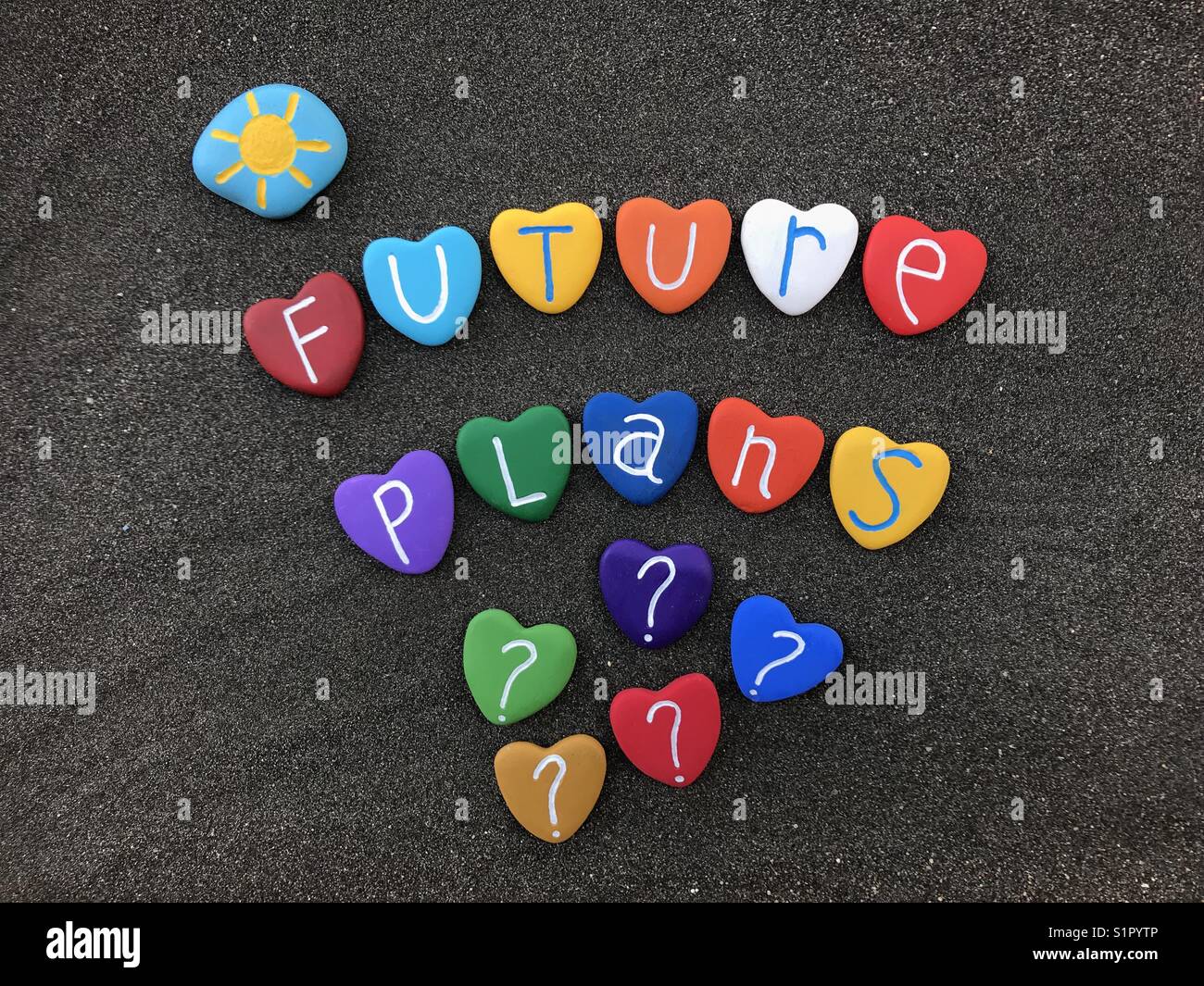 Future plans and question marks Stock Photo - Alamy