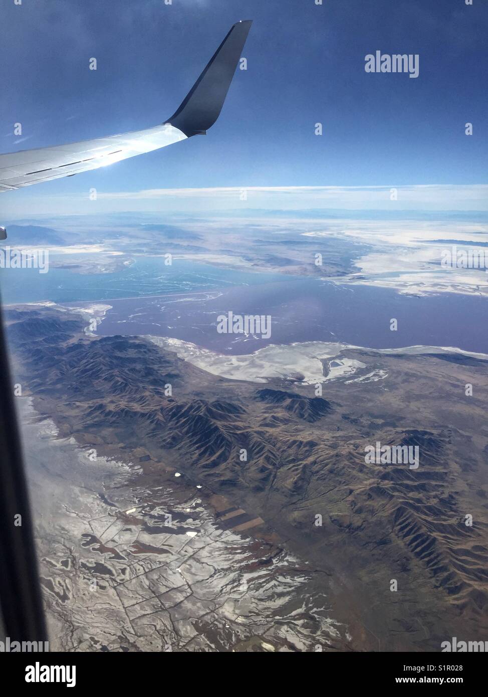 Aerial view of great salt lake hi-res stock photography and images - Alamy