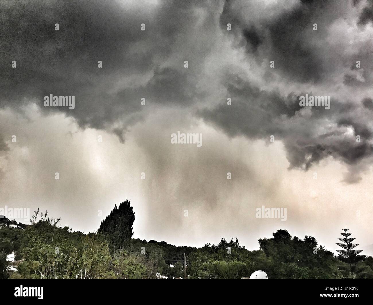 Storm and rain approaching Stock Photo - Alamy