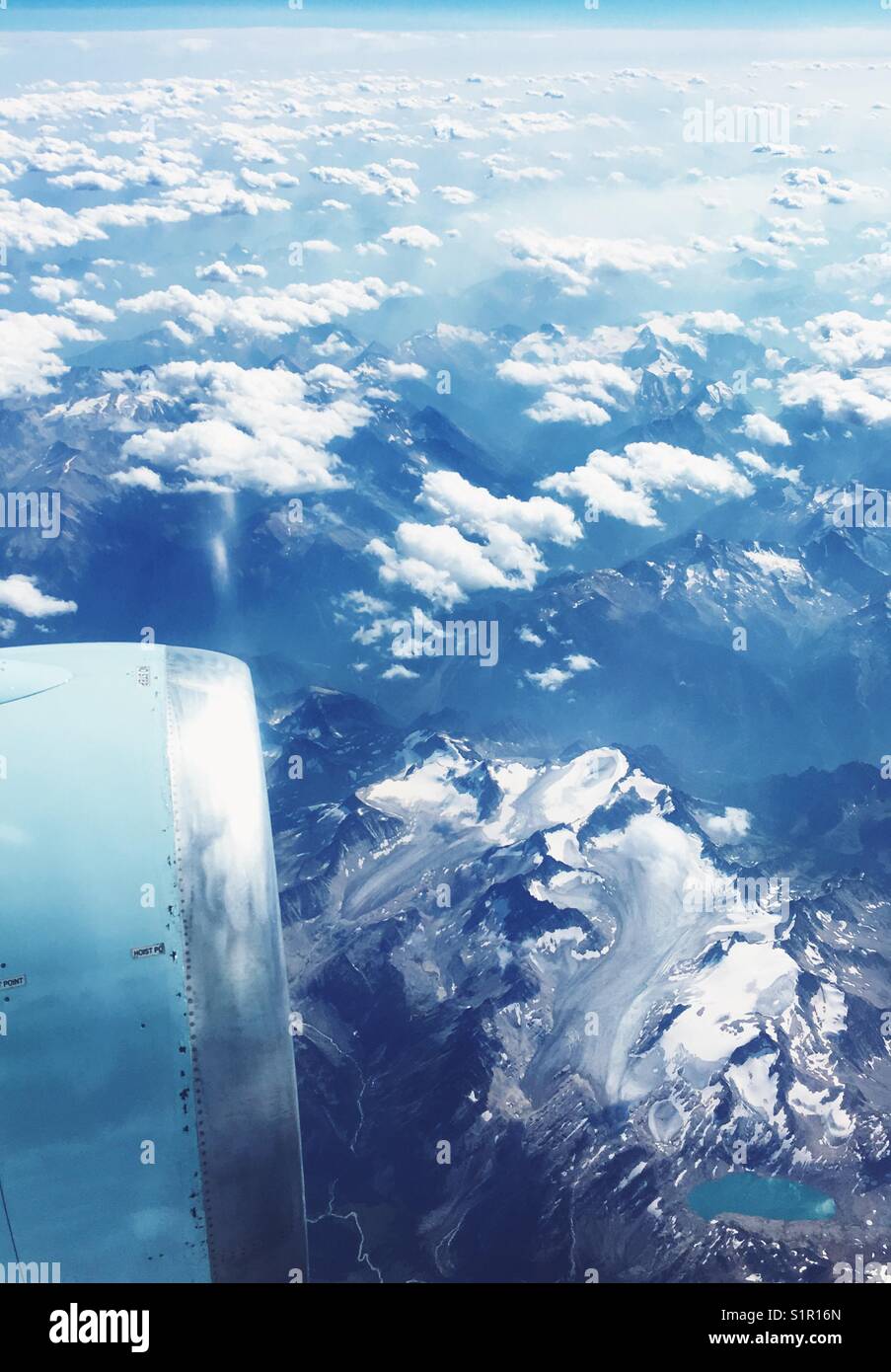 Flying over Canadian Rockies Stock Photo - Alamy