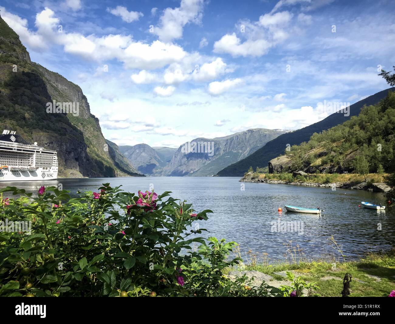 Stunning view of fjord in Flam, norway Stock Photo - Alamy