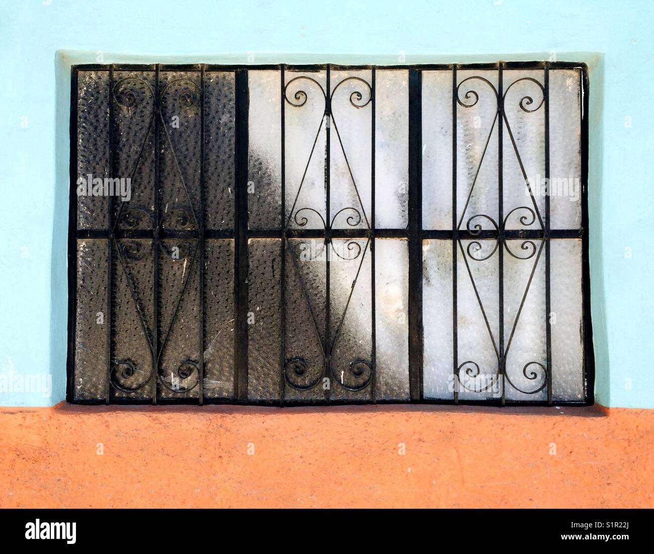 Window - Mexico on a colorful wall Stock Photo - Alamy