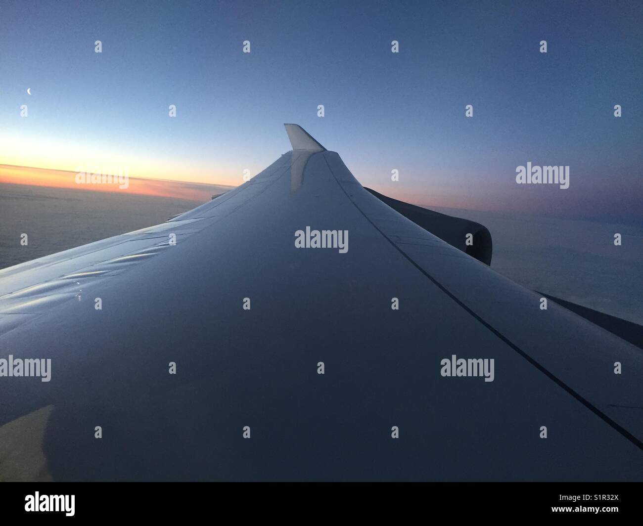 A380 wings during flight Stock Photo - Alamy