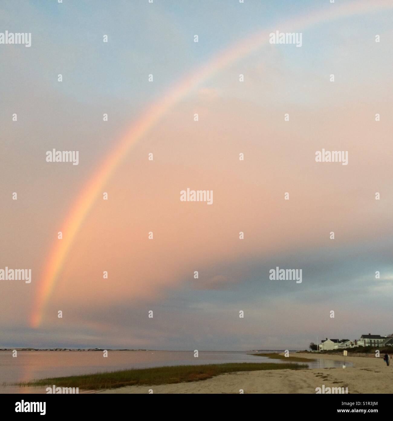 Rainbow on the beach, Cape Cod, Massachusetts Stock Photo - Alamy