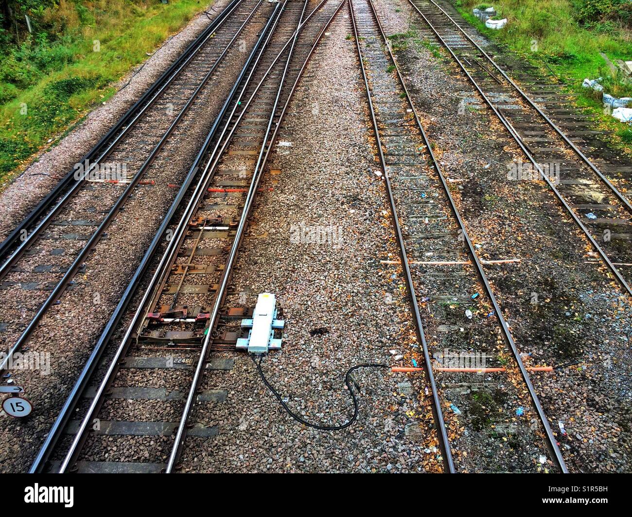 Rail tracks from above hi-res stock photography and images - Alamy