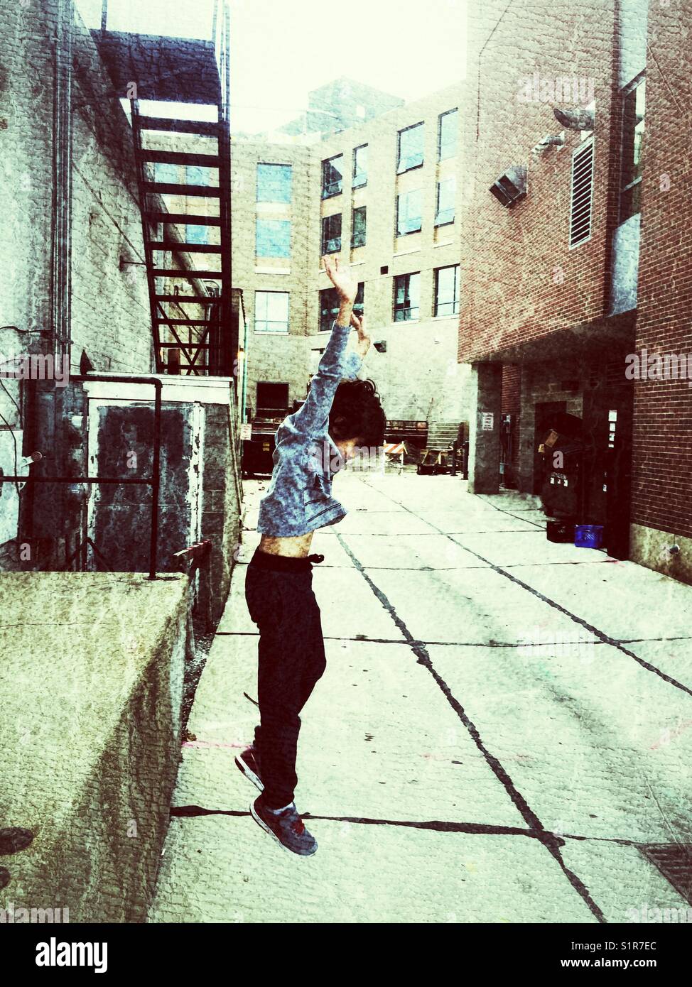 Boy falling back hi-res stock photography and images - Alamy