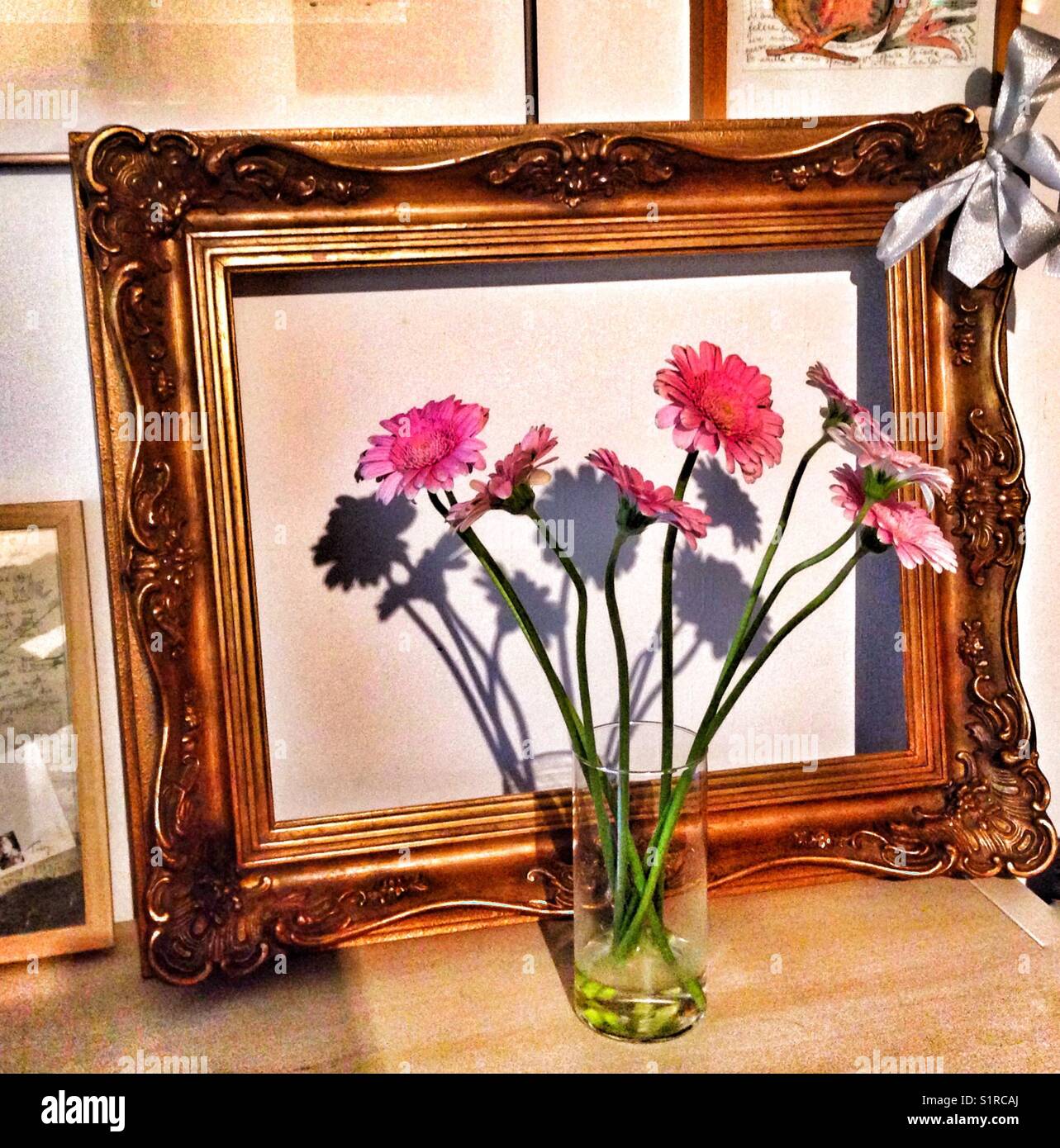 Flowers in a picture Frame Stock Photo - Alamy