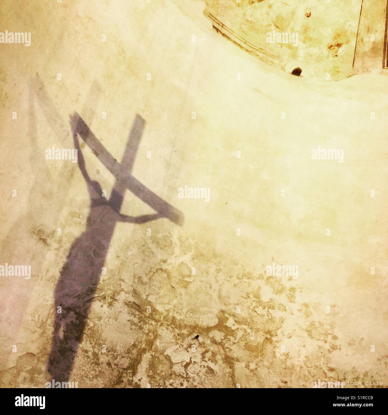Reflection of Jesus on the cross Stock Photo - Alamy