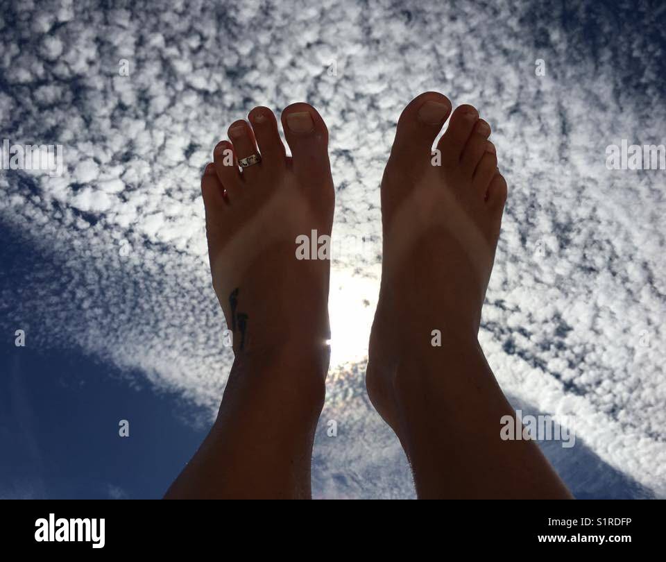 Tan lines feet hi-res stock photography and images - Alamy