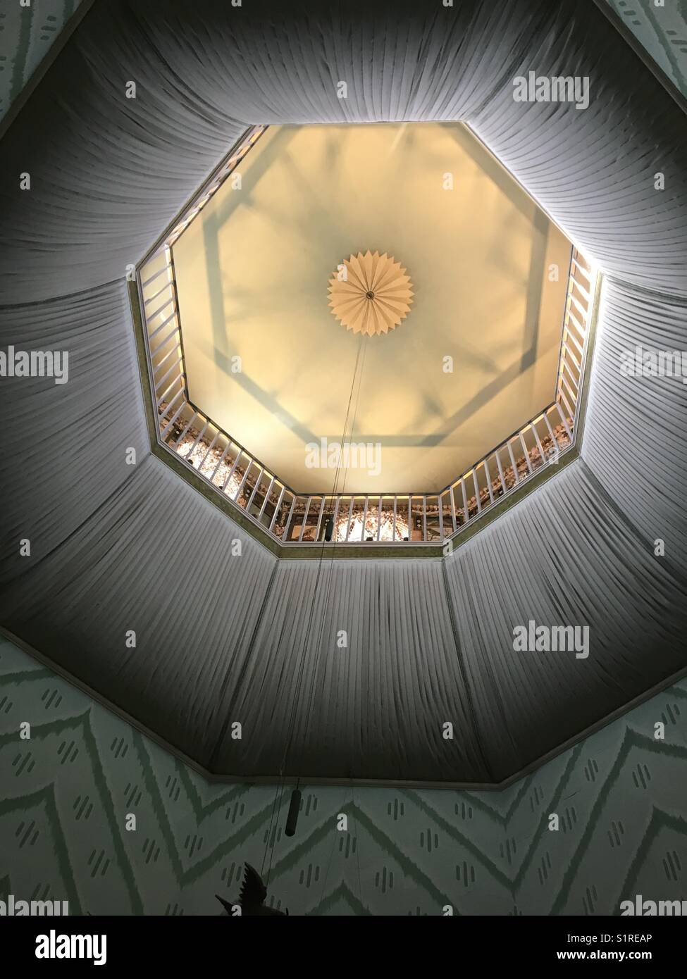 A ceiling of shells set in a round house Stock Photo - Alamy