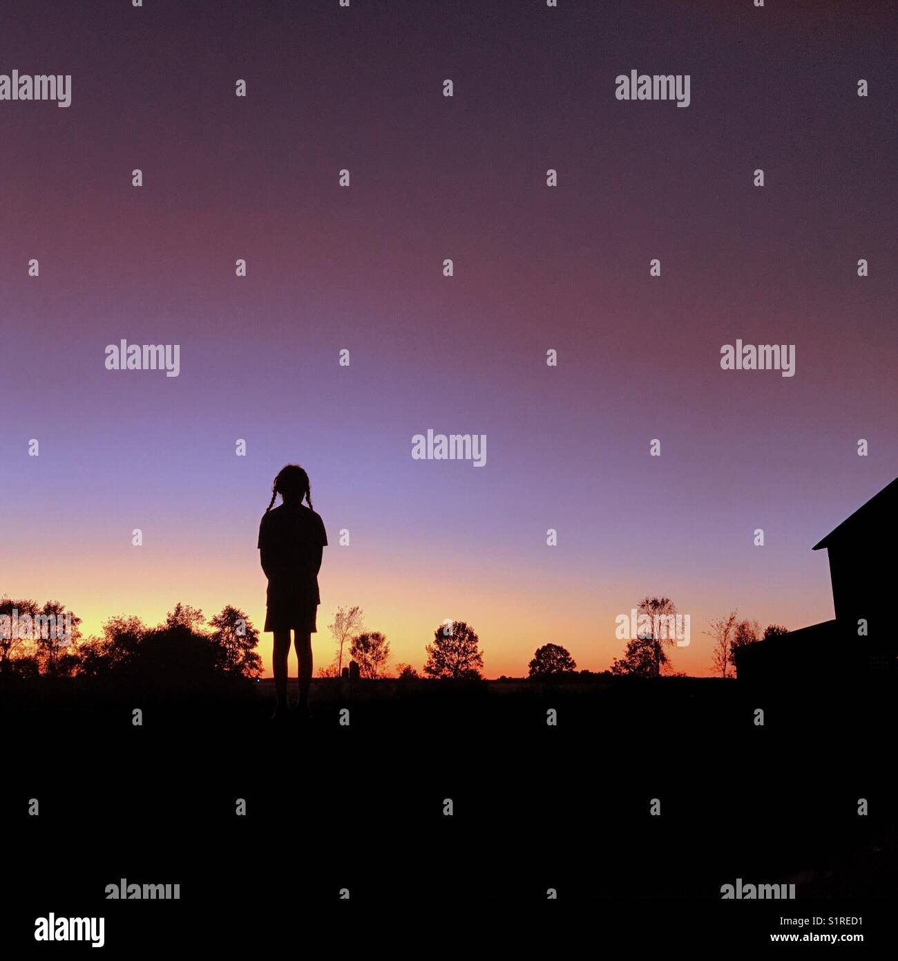 Silhouette admiring hi-res stock photography and images - Alamy