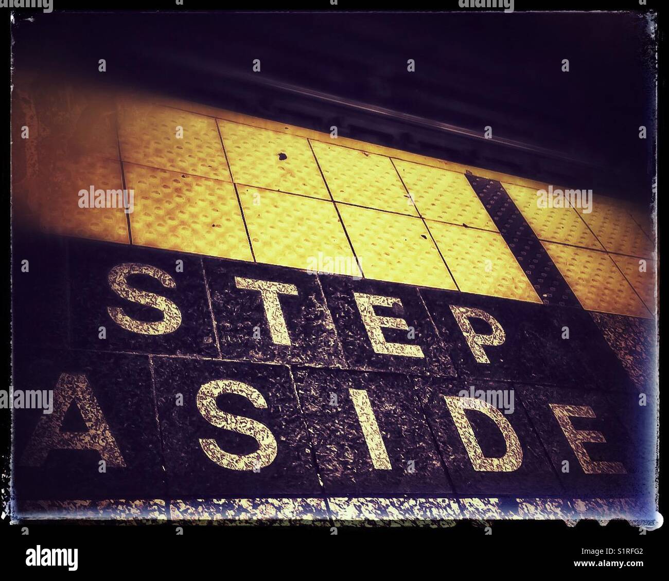 Warning written on floor hi-res stock photography and images - Alamy