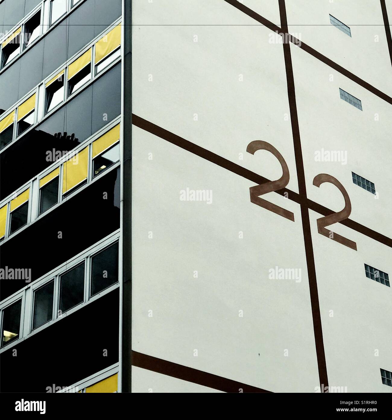The number 22 on a building Stock Photo - Alamy