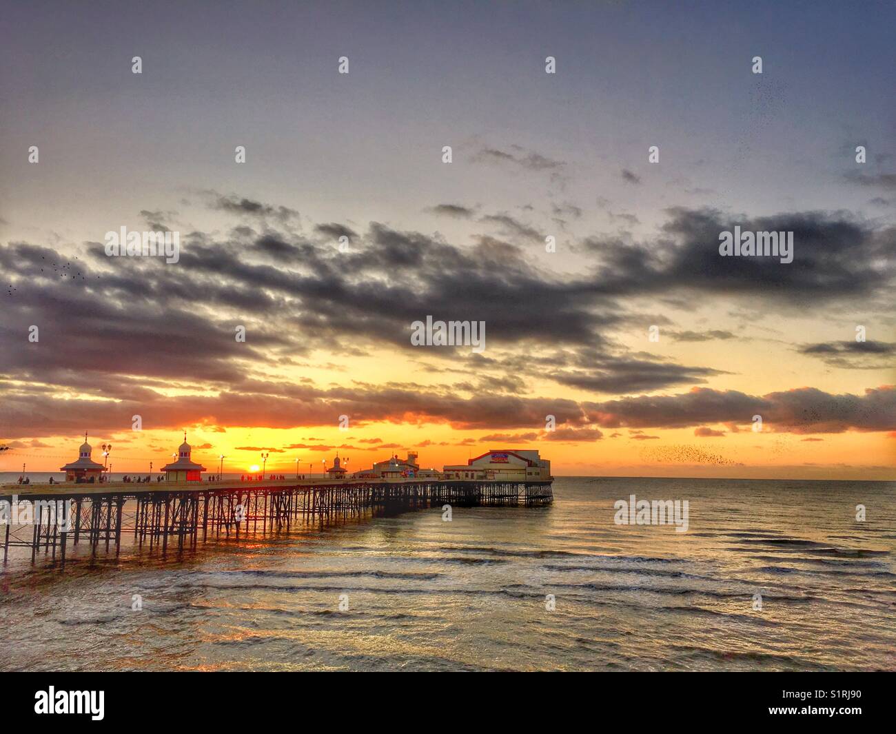 Blackpool pier sunset hi-res stock photography and images - Alamy
