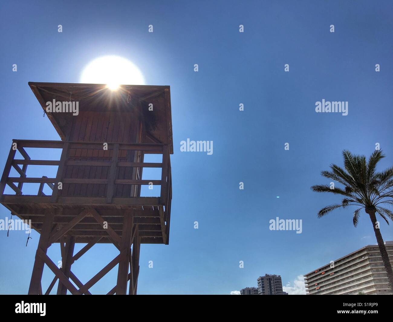 Bay watch with sun 2017 Stock Photo - Alamy