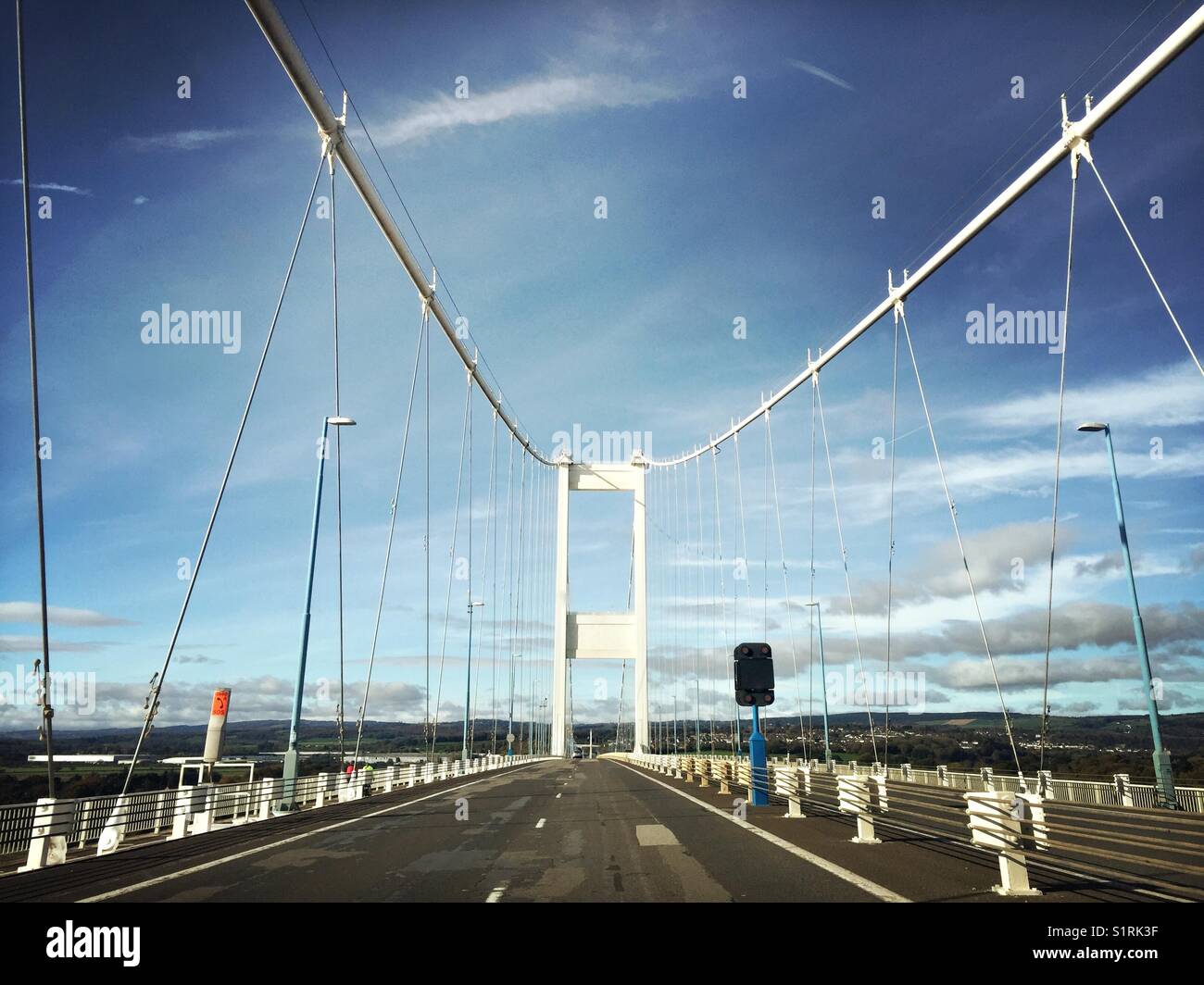 The Severn Road Bridge heading west toward Wales Stock Photo - Alamy