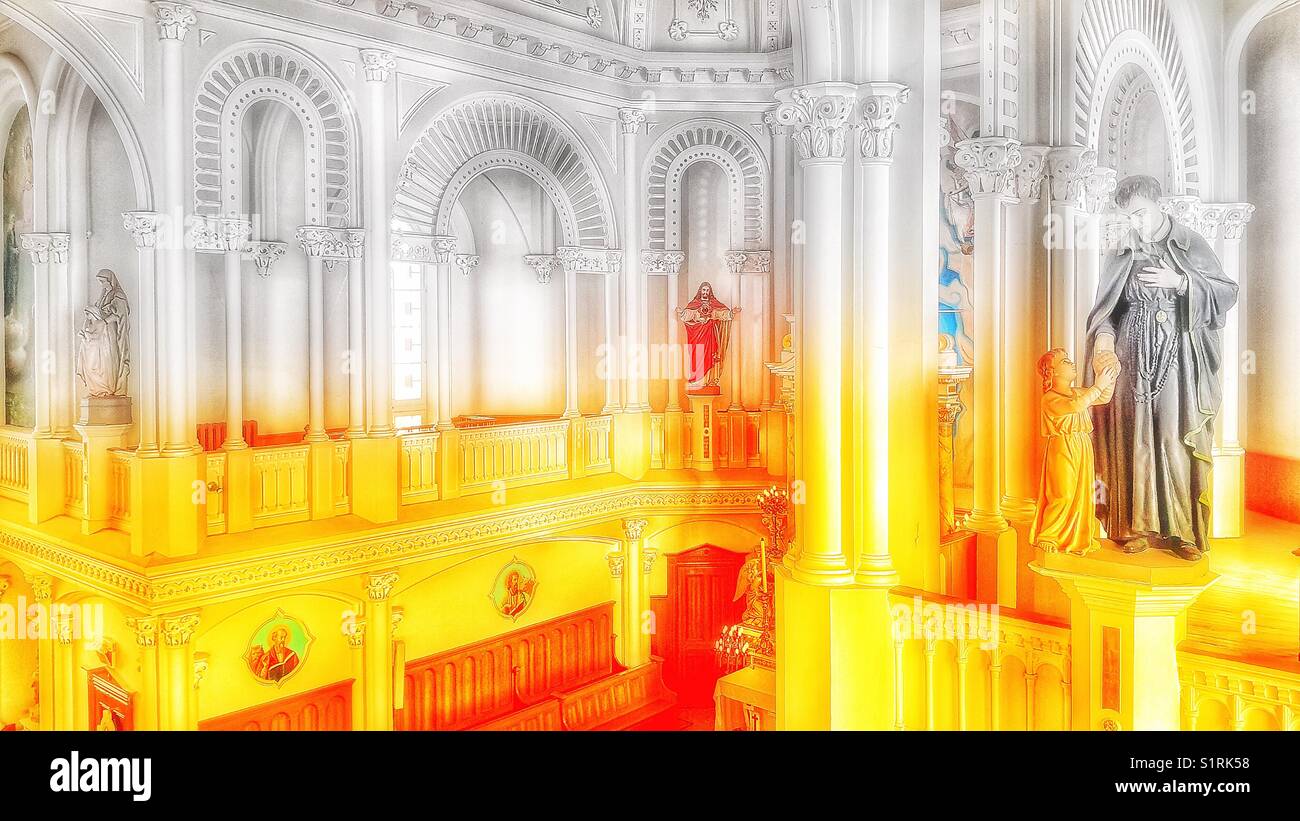 Interior of St. Peter’s Church, Cheticamp, Cape Breton Island, Nova ...