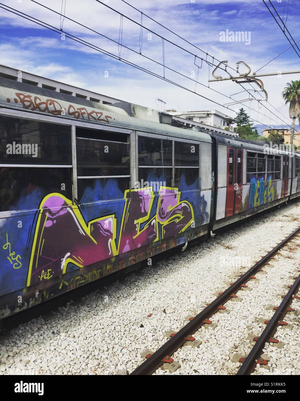 Graffiti train hi-res stock photography and images - Alamy