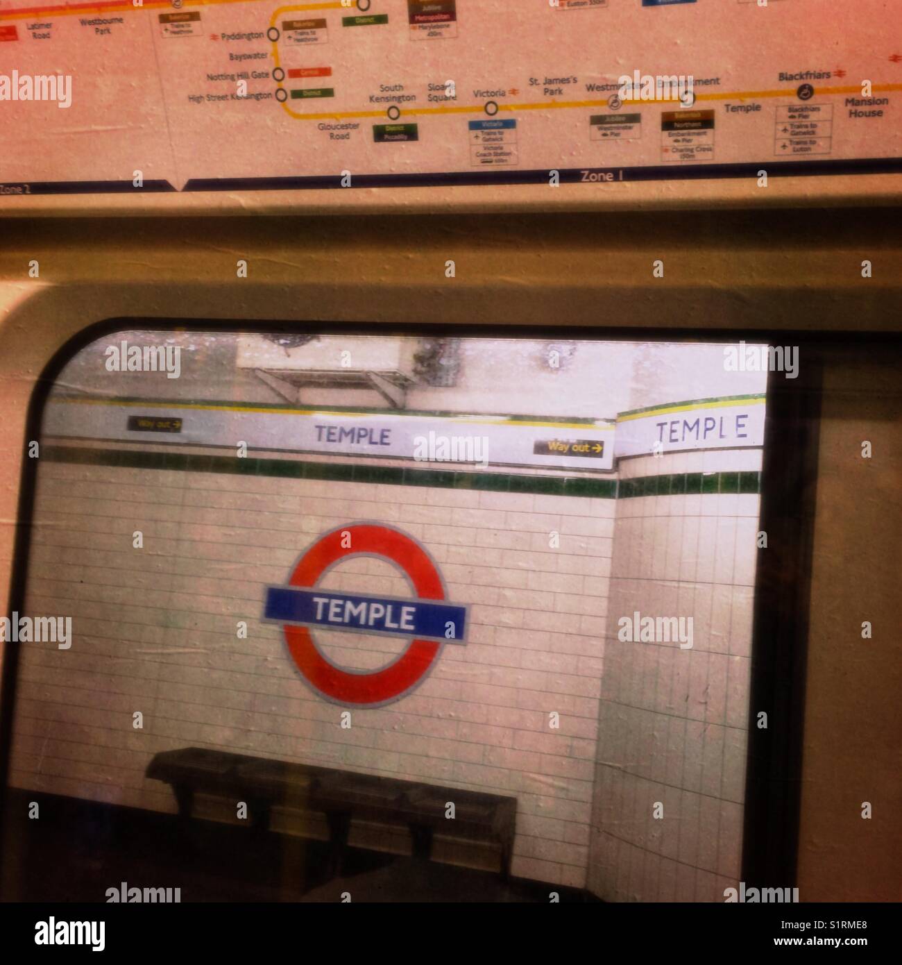 Temple station london hi-res stock photography and images - Alamy