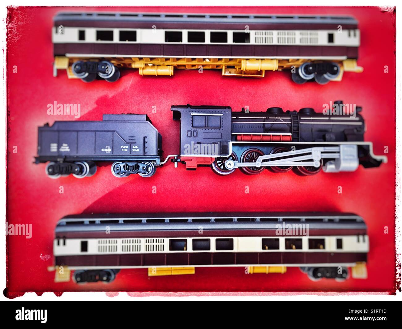Retro toys train set hi-res stock photography and images - Alamy