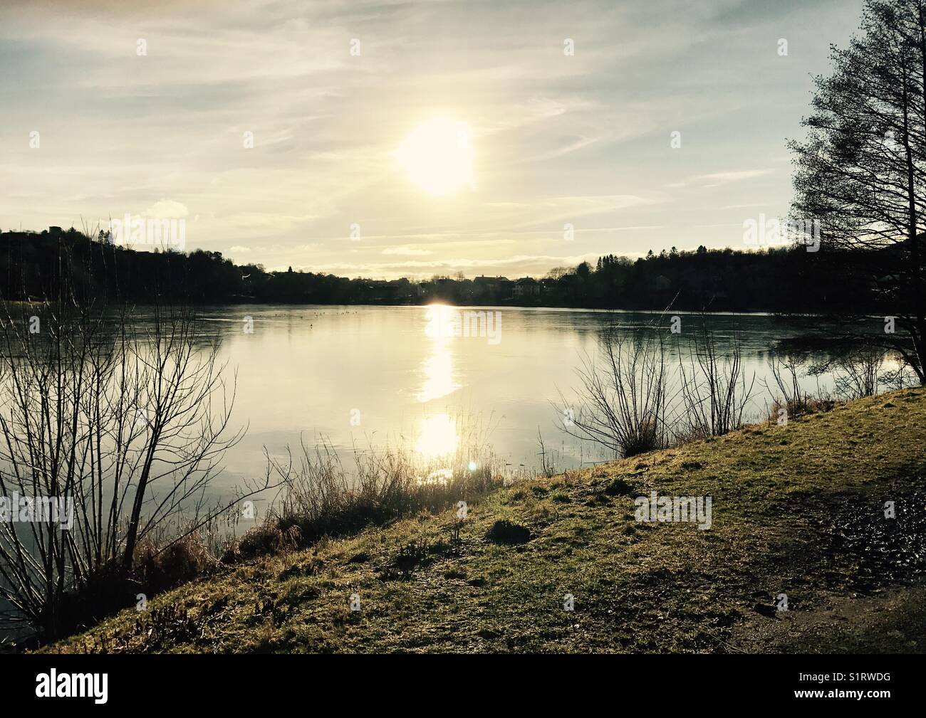 A beautiful sunset in the city of Bergen in Norway Stock Photo - Alamy