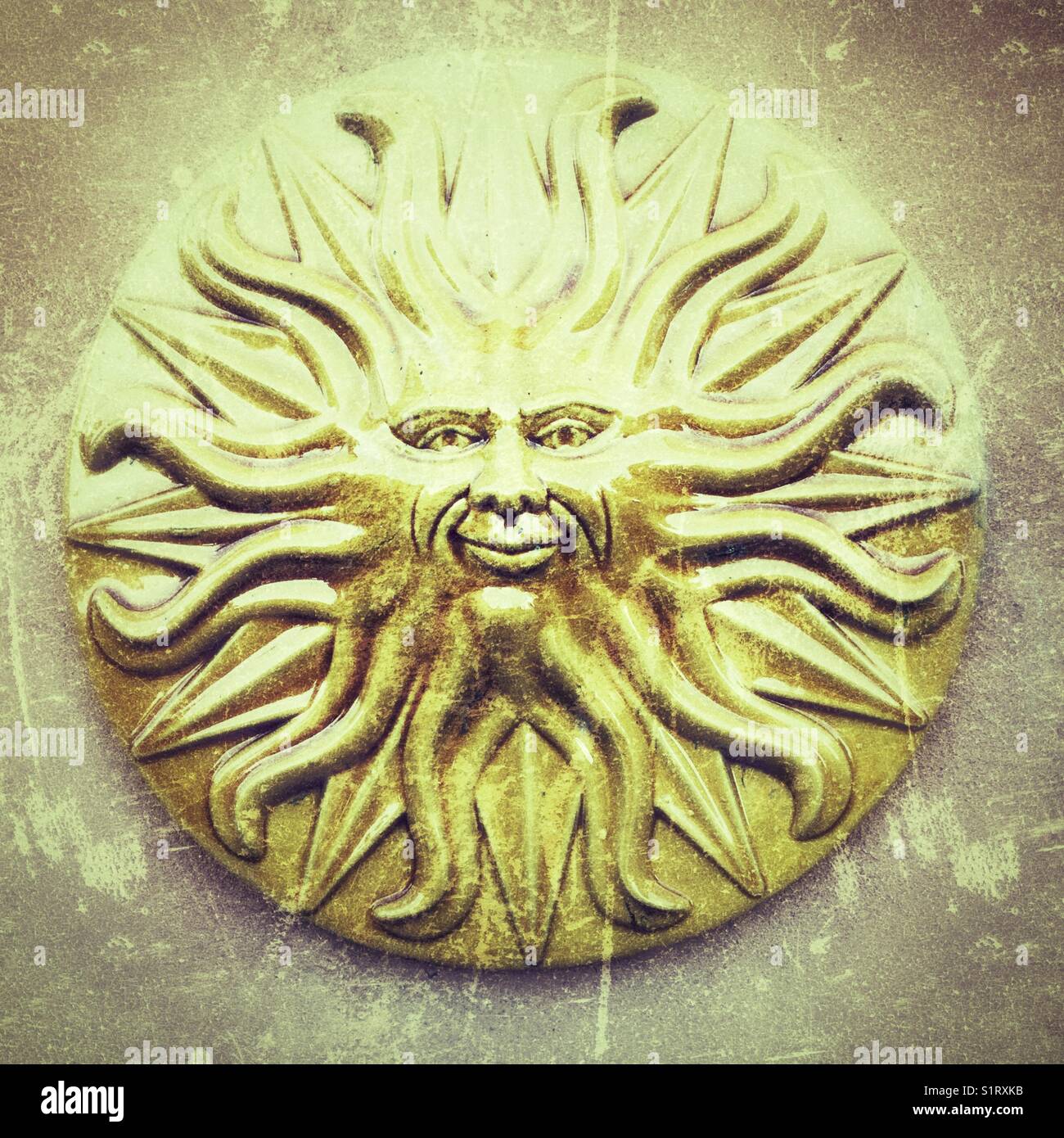 Bright yellow sun Stock Photo - Alamy