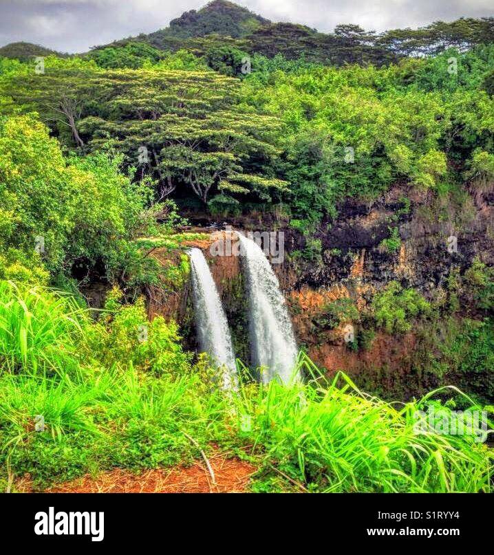 Double waterfall hi-res stock photography and images - Alamy