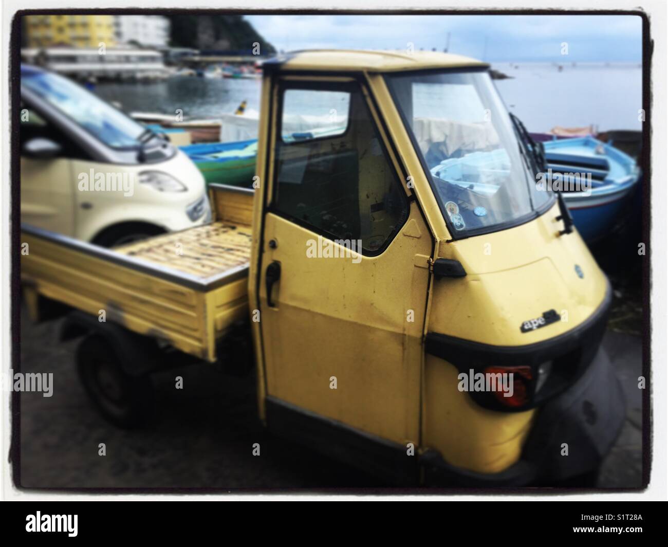 Cute little Italian van Stock Photo - Alamy