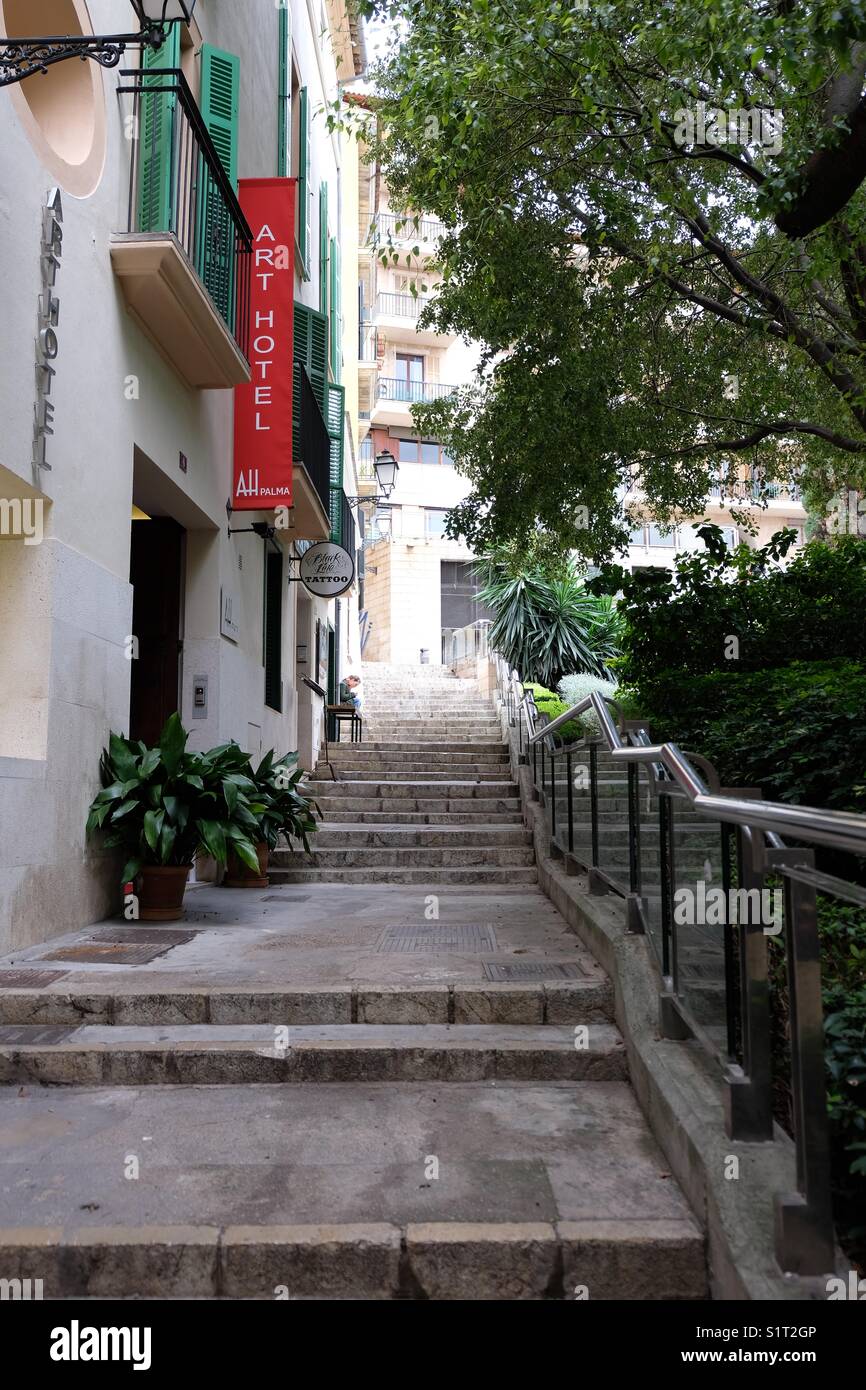 A street in old Palma Stock Photo - Alamy